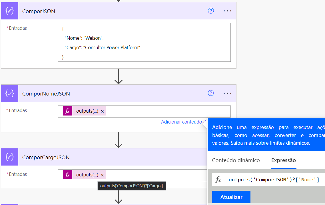 Usando JSON em Power Automate - Welson Web